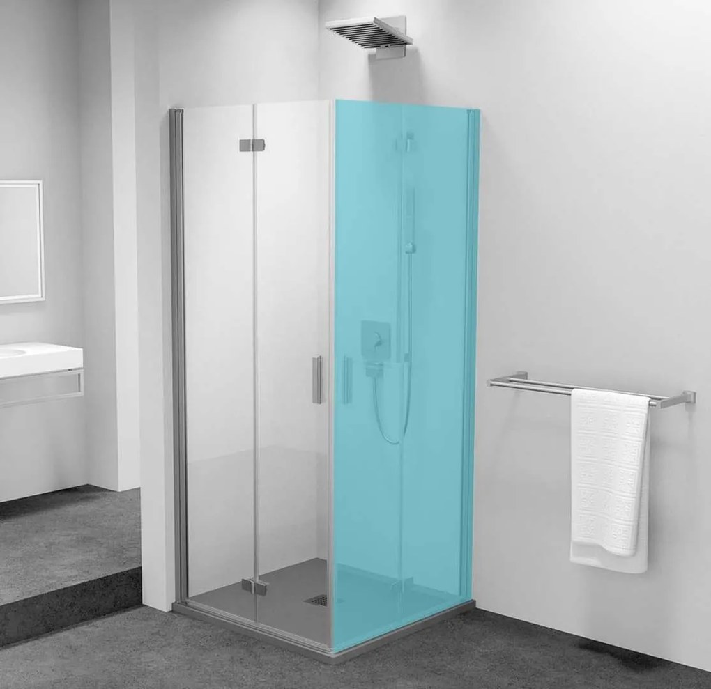 Polysan Zoom Line - Sprchové dveře skládací 90x200 cm, levé, Antidrop, čiré sklo/chrom ZL4915L