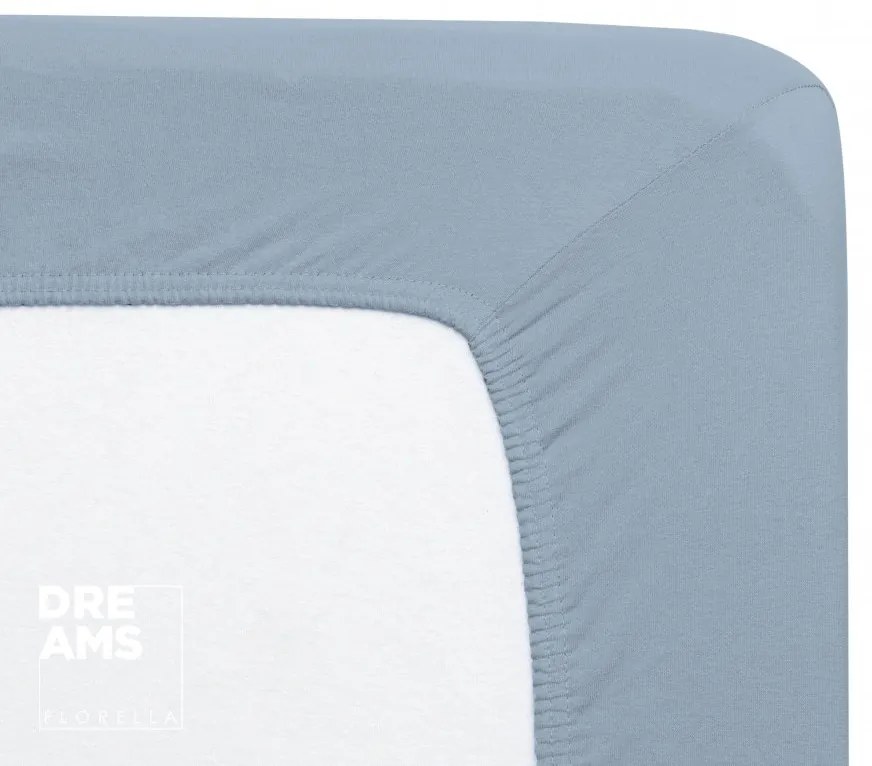 Florella Prostěradlo Organic Cotton Jersey  Kristallblau, 180x200 cm