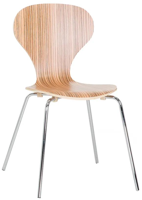 Světle hnědá tvarovaná jídelní židle - QUEENS