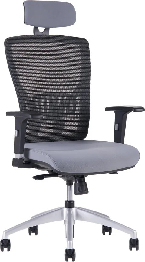 Office Pro Kancelářská ergonomická židle Office Pro HALIA MESH SP – s podhlavníkem, více barev Šedá 2625