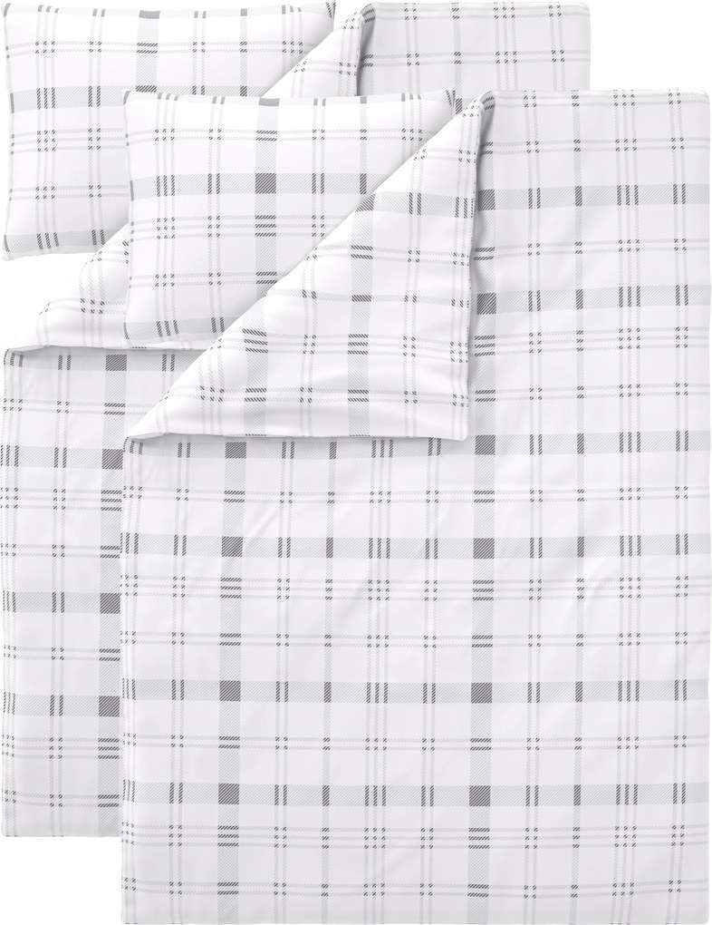Livarno® Sada ložního povlečení z jemného flanelu, 140 x 200 cm, 70 x 90 cm, 2dílná, kostka