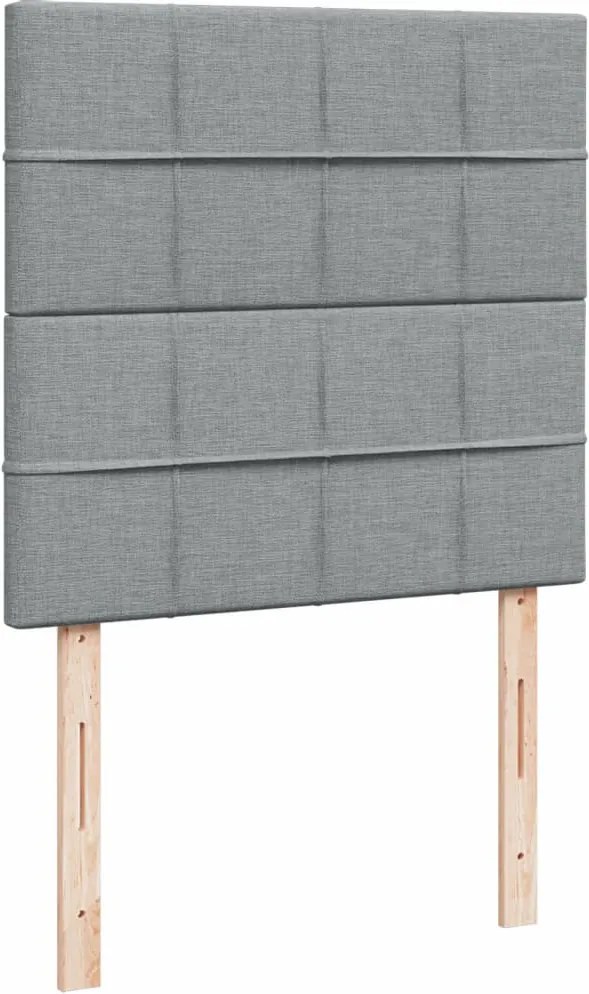 Box spring postel s matrací světle šedý 100 x 200 cm textil 3292699
