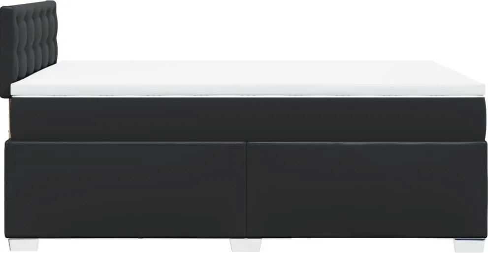 Box spring postel s matrací černá 120x190 cm umělá kůže 3286112