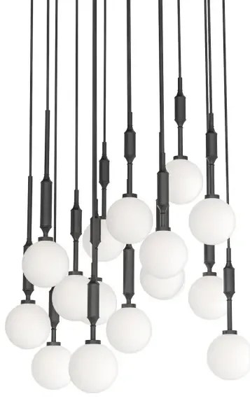 Designový lustr Ero 16 černá