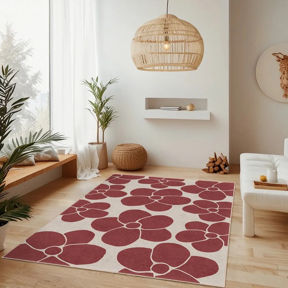 Červený pratelný koberec 160x230 cm Red Meadow – Mila Home