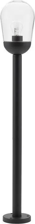 NV 9060196 Venkovní sloupkové svítidlo OMIKA tmavě šedý hliník a čiré sklo E27 1x12W 220-240V bez žárovky IP54 - NOVA LUCE