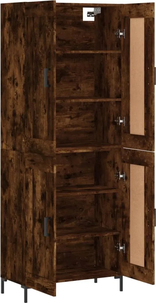 Skříň highboard kouřový dub 69,5 x 34 x 180 cm kompozitní dřevo 3199686