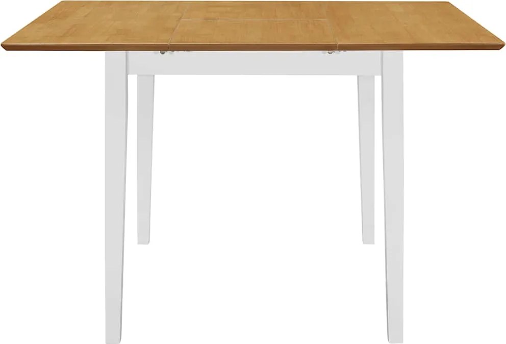 Rozkládací jídelní stůl bílý (80–120) x 80 x 74 cm MDF 247625