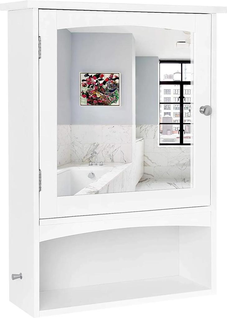 Rongomic Koupelnová skříňka se zrcadlem ALEX bílá