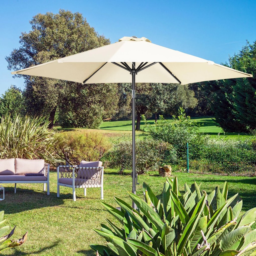 Slunečník béžový průměr 300 cm 104066