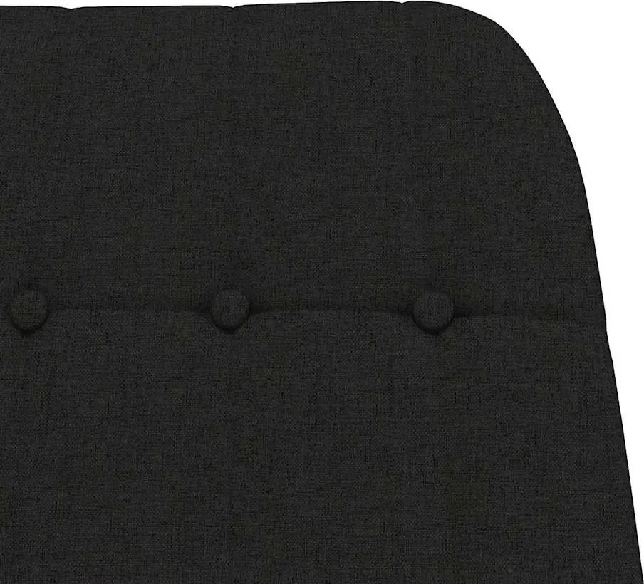 Houpací křeslo s podnožkou černé textil 3097710