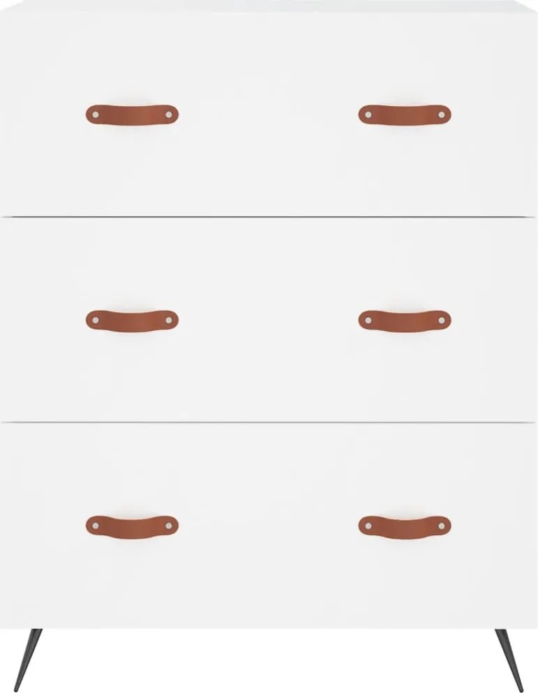 Skříň highboard bílá 69,5 x 34 x 180 cm kompozitní dřevo 3199721