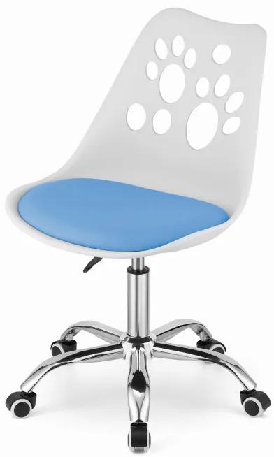 Otočná židle PRINT - bílo/modrá