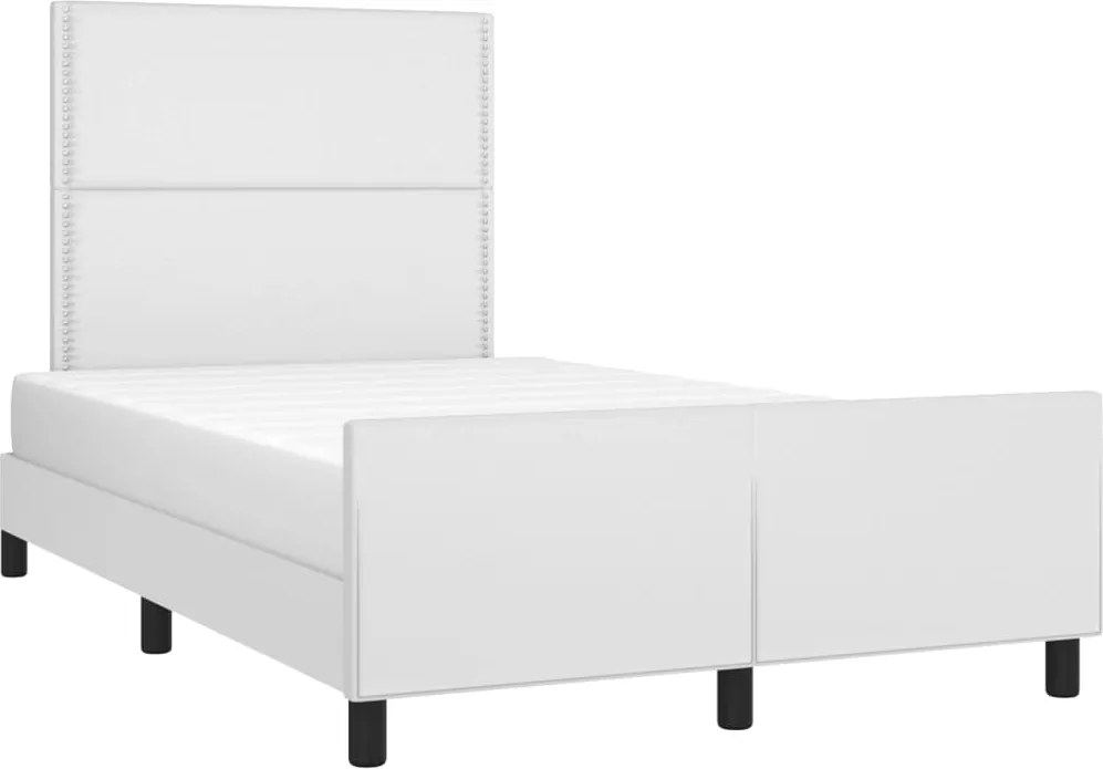 Rám postele bez matrace bílý 120x190 cm umělá kůže 3270555