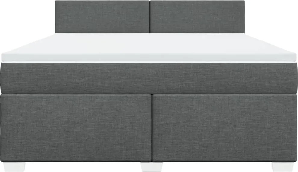 Box spring postel s matrací tmavě šedá 180x200 cm textil 3285961