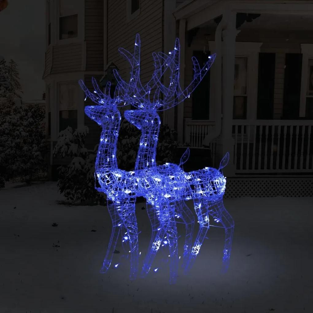vidaXL Vánoční dekorace akryloví sobi 2 ks 120 cm teplé [3154342] Barva: Modrá