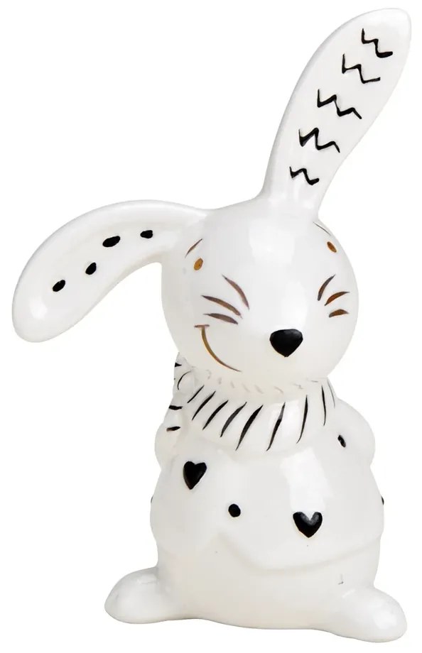 Keramický zajíček BUNNY BACK 10 cm bílý