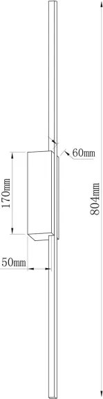 LED Nástěnné svítidlo AISHA LED/12W/230V 4000K černá