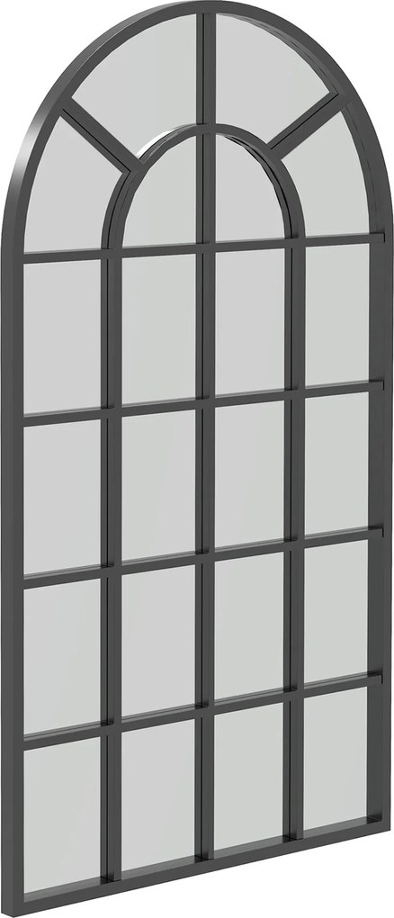 HOMCOM nástěnné zrcadlo šatní zrcadlo 110 x 62 cm zrcadlo do předsíně s kovovým rámem závěsné zrcadlo do obývacího pokoje zrcadlo do ložnice černé | …