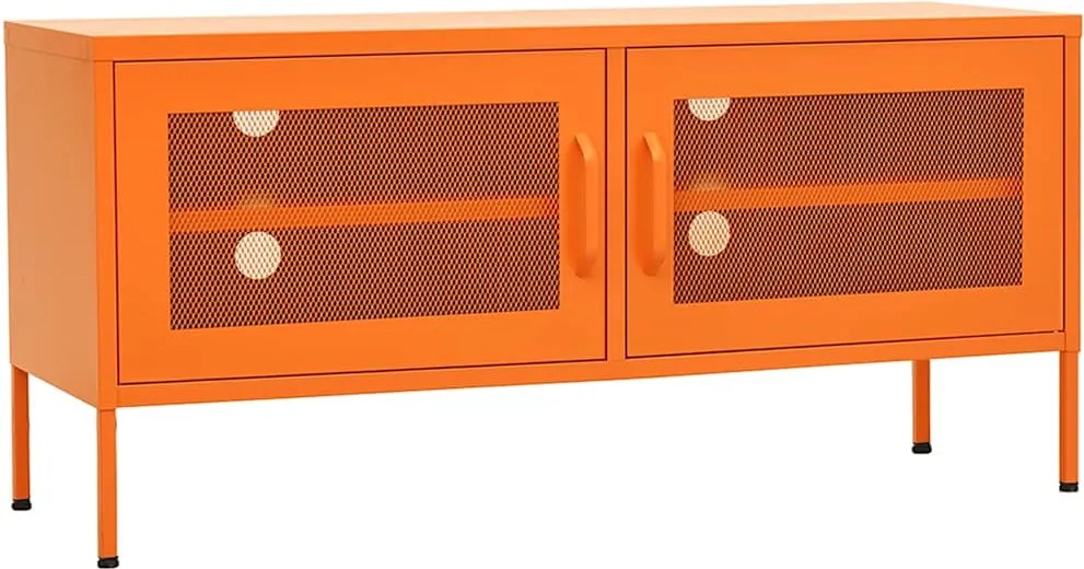 TV skříňka oranžová 105 x 35 x 50 cm ocel 336237