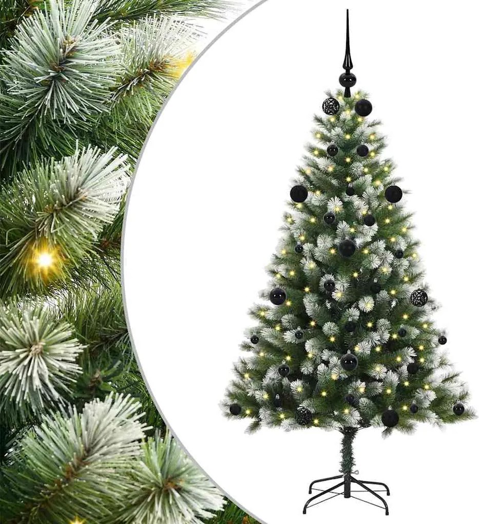 Umělý vánoční stromeček s umělým sněhem 150 LED Teplá bílá 3395434