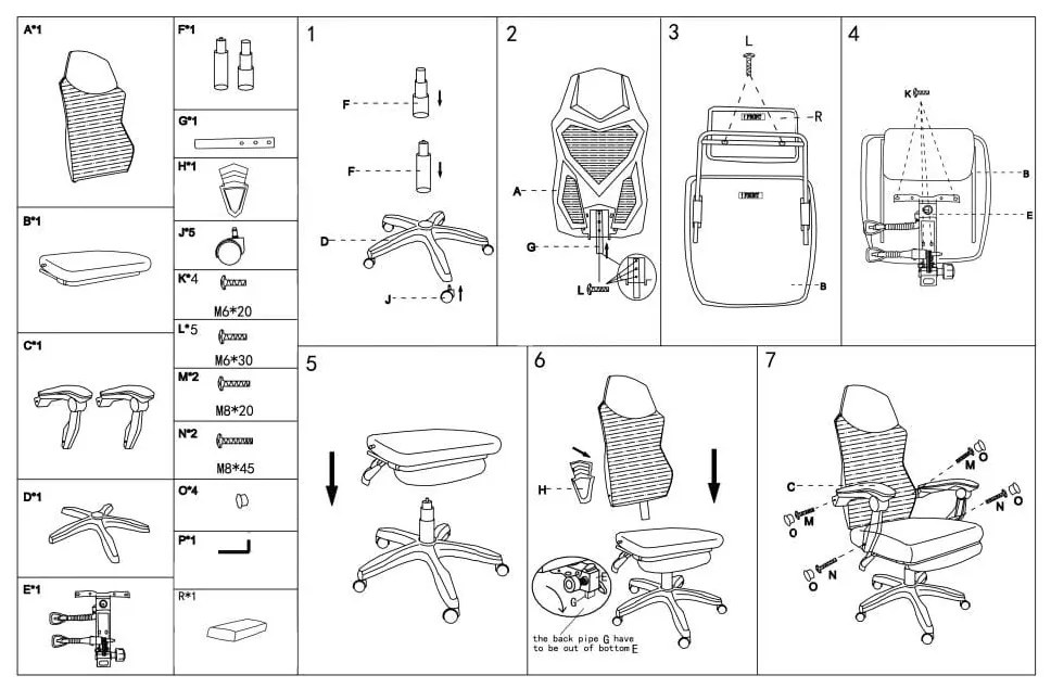 Herní židle Bing s podnožkou černá/bílá