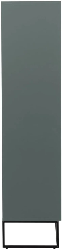 Vitrína pili 90 x 178 cm šedozelená MUZZA