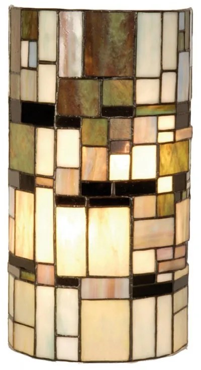 Nástěnná lampa Tiffany Blocked – 20x11x36 cm