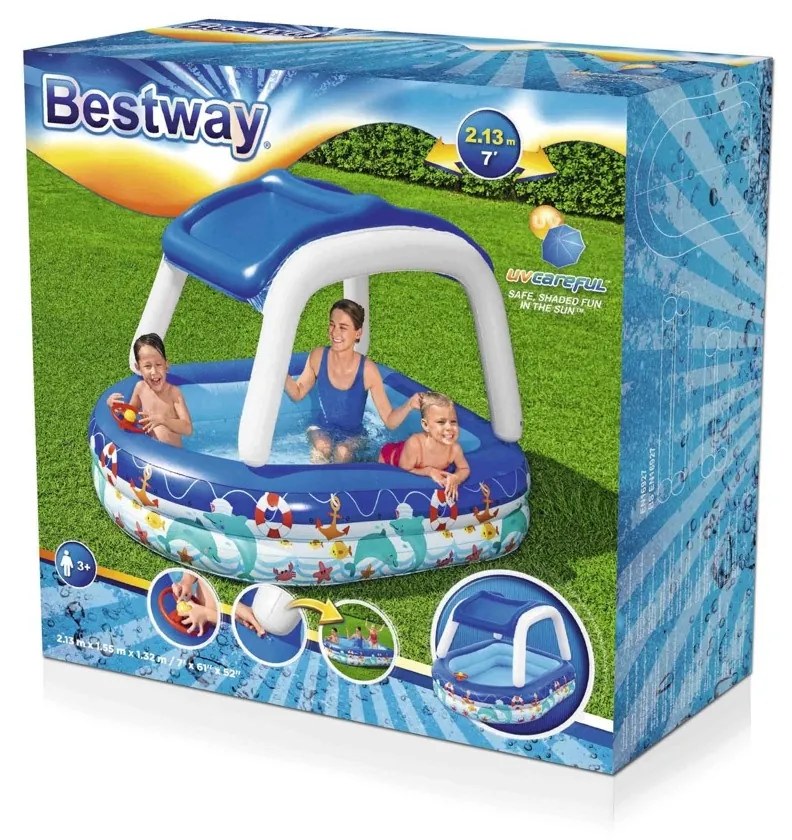 Bestway Nafukovací bazének Captain Family, 213 x 155 x 132 cm