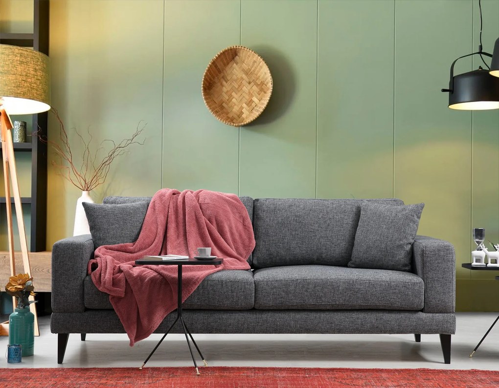 Hanah Home Třímístná pohovka NORDIC šedá 560ARE1307