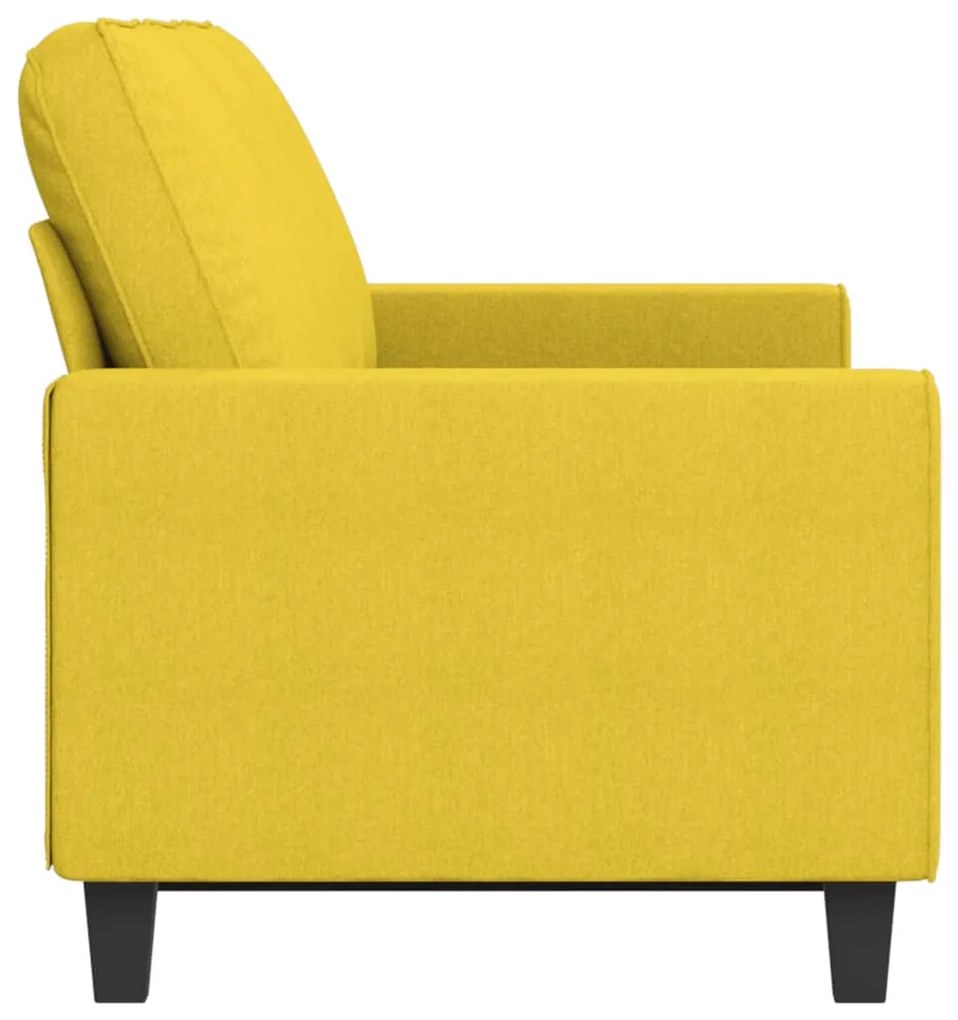 3místná pohovka světle žlutá 180 cm textil - Default Title