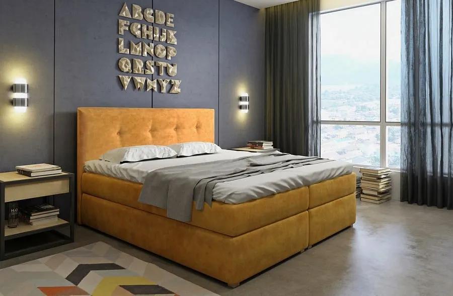 Casarredo - Komfort nábytek Čalouněná postel SIVARA 140x200, s úložným prostorem, Terra 48