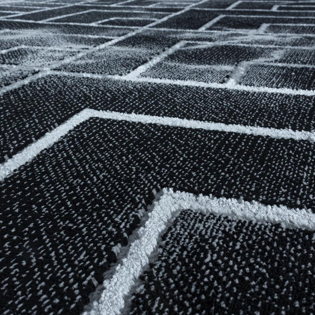 Ayyildiz Kusový koberec NAXOS 3814, Stříbrná Rozměr koberce: 80 x 250 cm