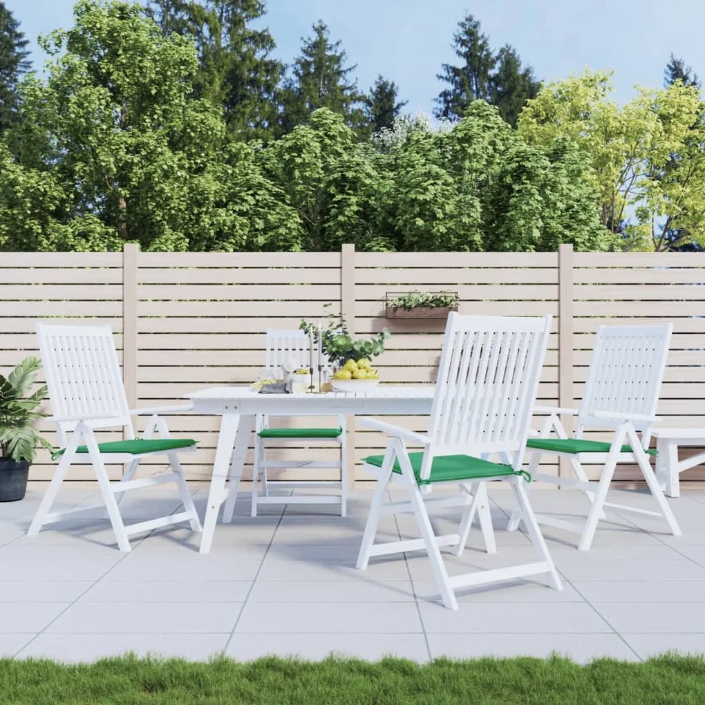 Podušky na zahradní židli 4 ks zelené 50x50x3 cm látka oxford 314048