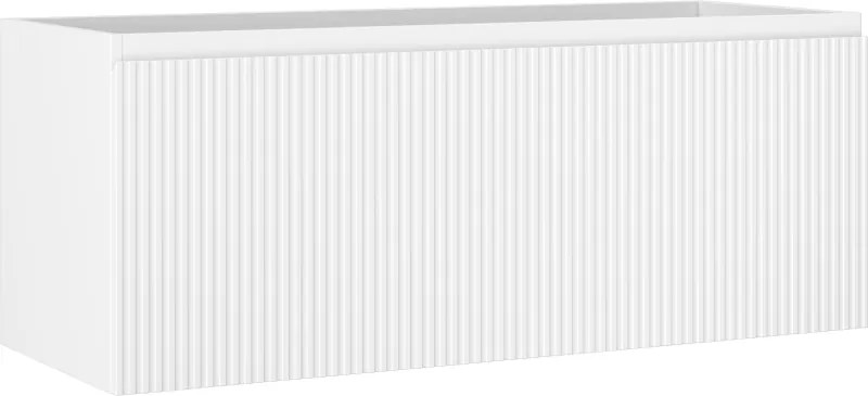 Mexen Rivel, koupelnová skříňka 120 cm, 1 zásuvka, drážkovaná, bílá matná, 91A20-12047-1-BF01