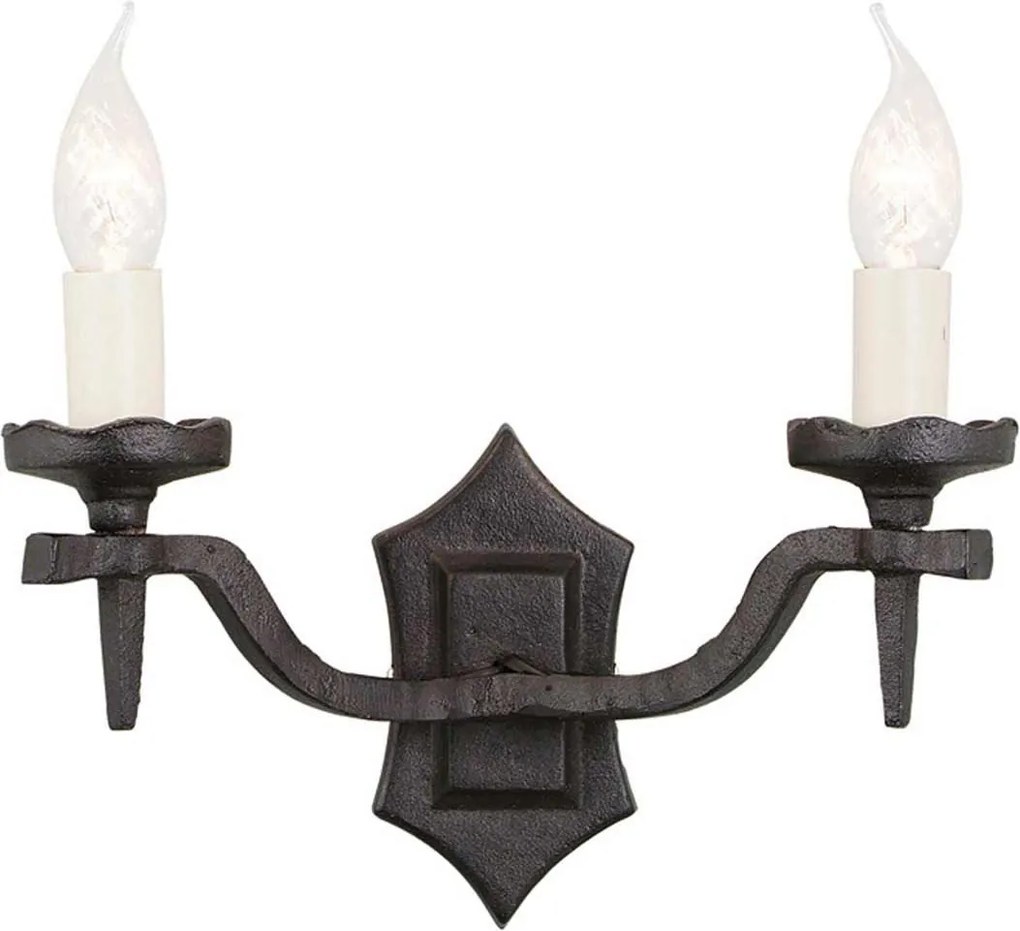 Elstead Rectory RY2B-BLACK kované nástěnné svítidlo 2xE14 černé