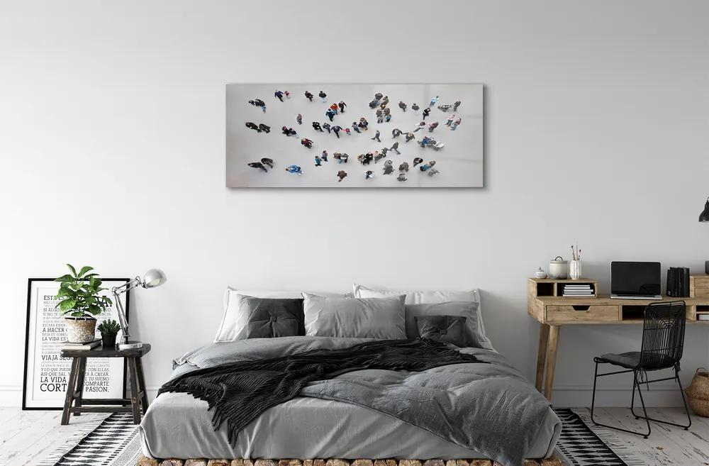 akrylový obraz Lidé pták letu 120x60 cm