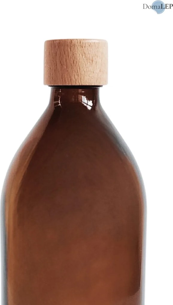 Dávkovač mýdla MONA 500 ml s uzávěrem v barvě přírodního dřeva