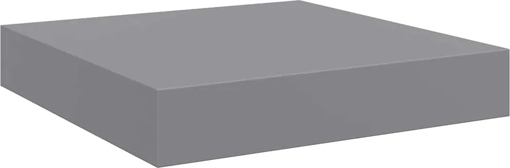 Plovoucí nástěnné police 4 ks šedé 23 x 23,5 x 3,8 cm MDF 323846