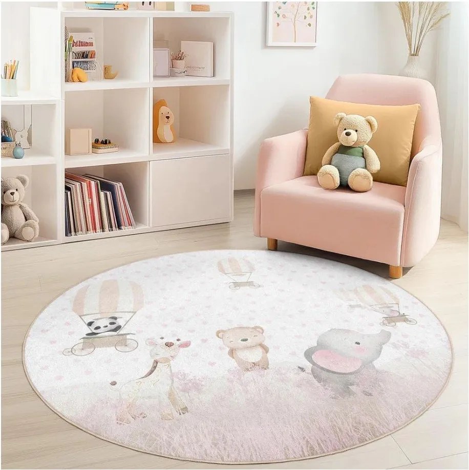 Pratelný dětský koberec ø120 cm Dainty Animals – Mila Home