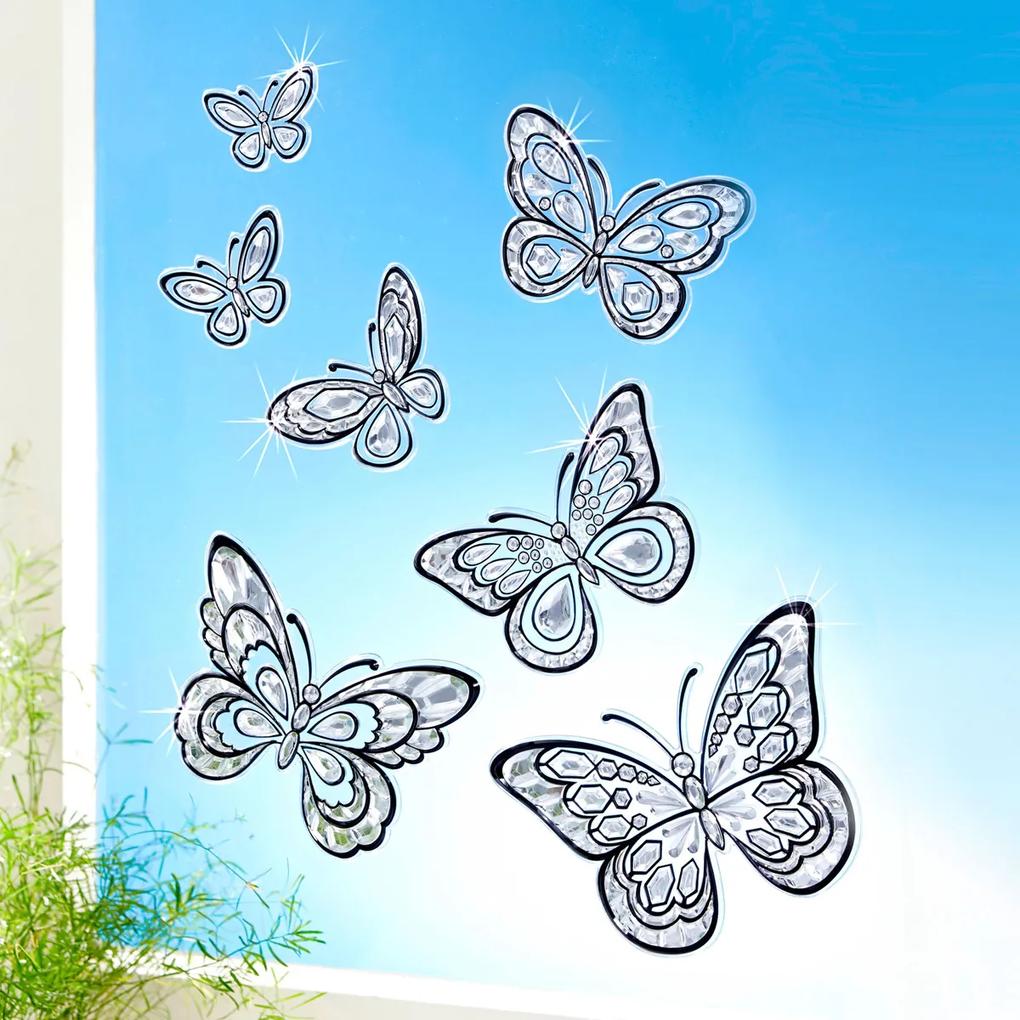 Dekorační samolepky Motýl, sada 7 ks