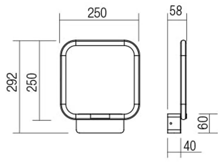 Redo 01-2095 nástěnné LED svítidlo Thai pískově bílé, 17W, 3000K, 25cm