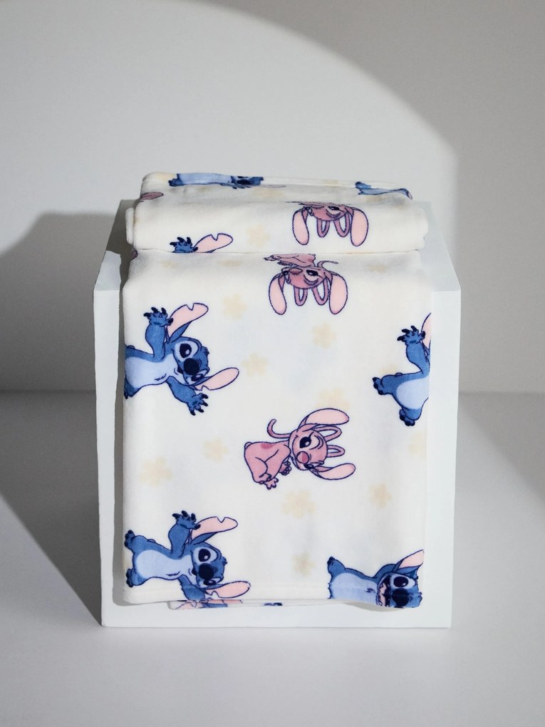 Sinsay - Dětská deka Lilo & Stitch - bílá