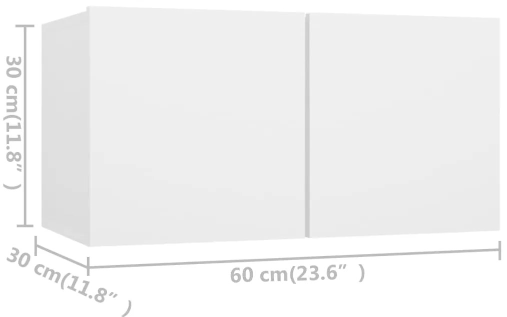 vidaXL Marketos 4dílný set TV skříněk bílý kompozitní dřevo