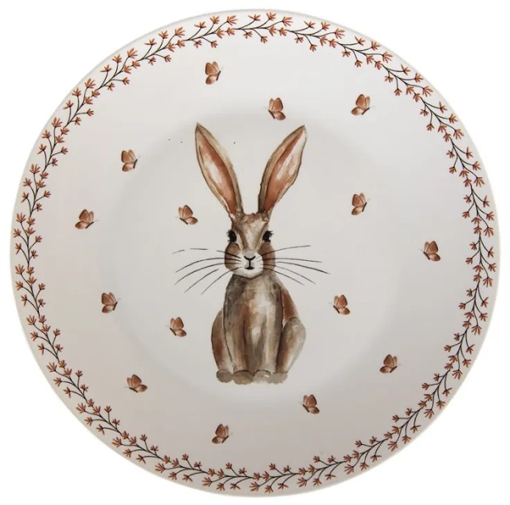 Porcelánový jídelní talíř Rustic Easter Bunny – 26x2 cm