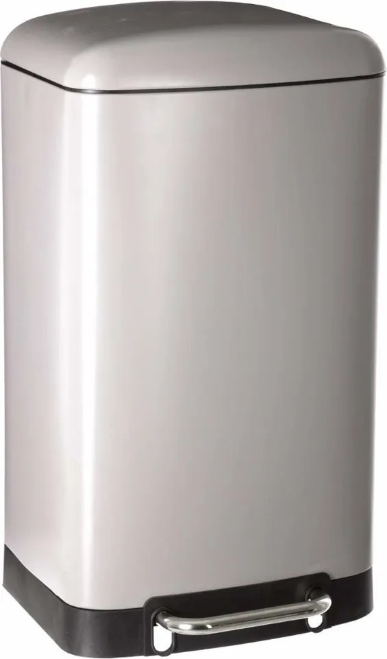 Odpadkový koš, kov, taupe, 30 L