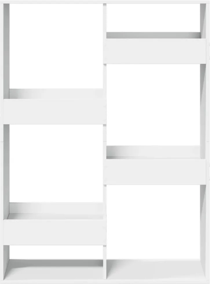 Knihovna bílá 100 x 33 x 135 cm kompozitní dřevo 3309384