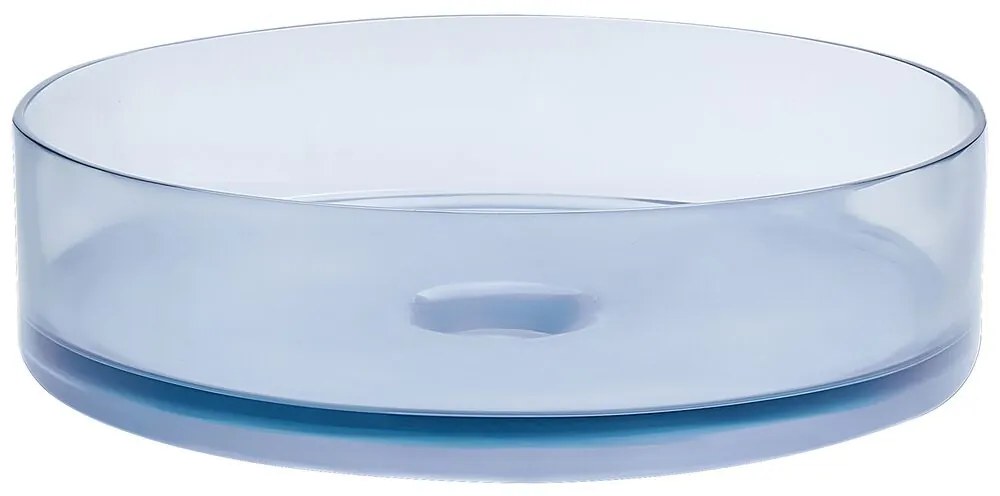 Kulaté umyvadlo ⌀ 36 cm modré TOLOSA Beliani