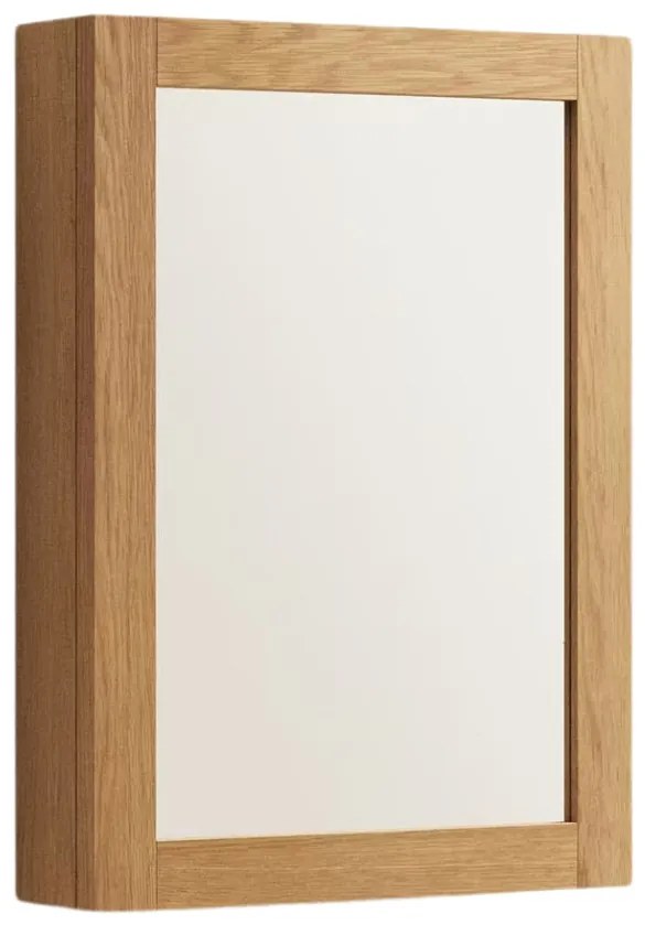 Teaková koupelnová zrcadlová skříňka Kave Home Kenta 70 x 50 cm