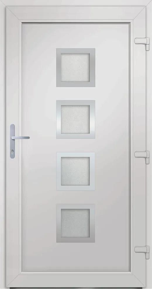 vidaXL Vchodové dveře antracitové 108 x 200 cm PVC [3187847] Barva: bílá zvenku / bílá uvnitř